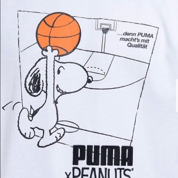 Puma | Shirts | Puma X Snoopy Peanuts Shirt New | Poshmark